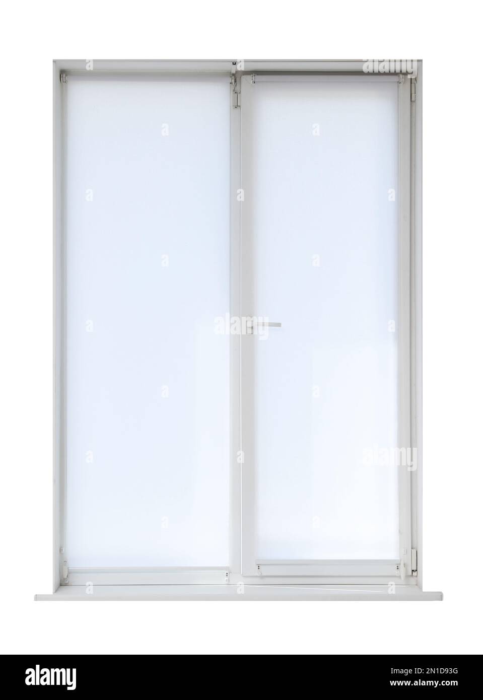 Modern closed plastic window on white background Stock Photo - Alamy