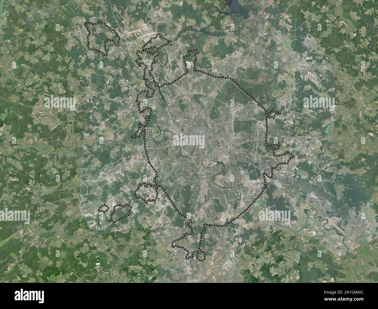 Moscow City, region of Russia. High resolution satellite map Stock ...