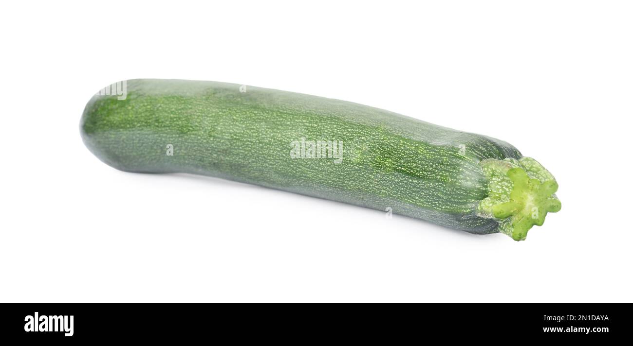 Raw green ripe zucchini isolated on white Stock Photo - Alamy