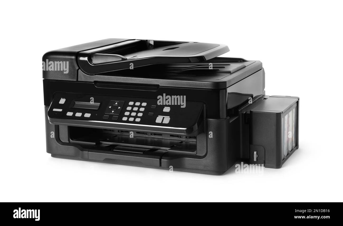 New modern multifunction printer isolated on white Stock Photo - Alamy