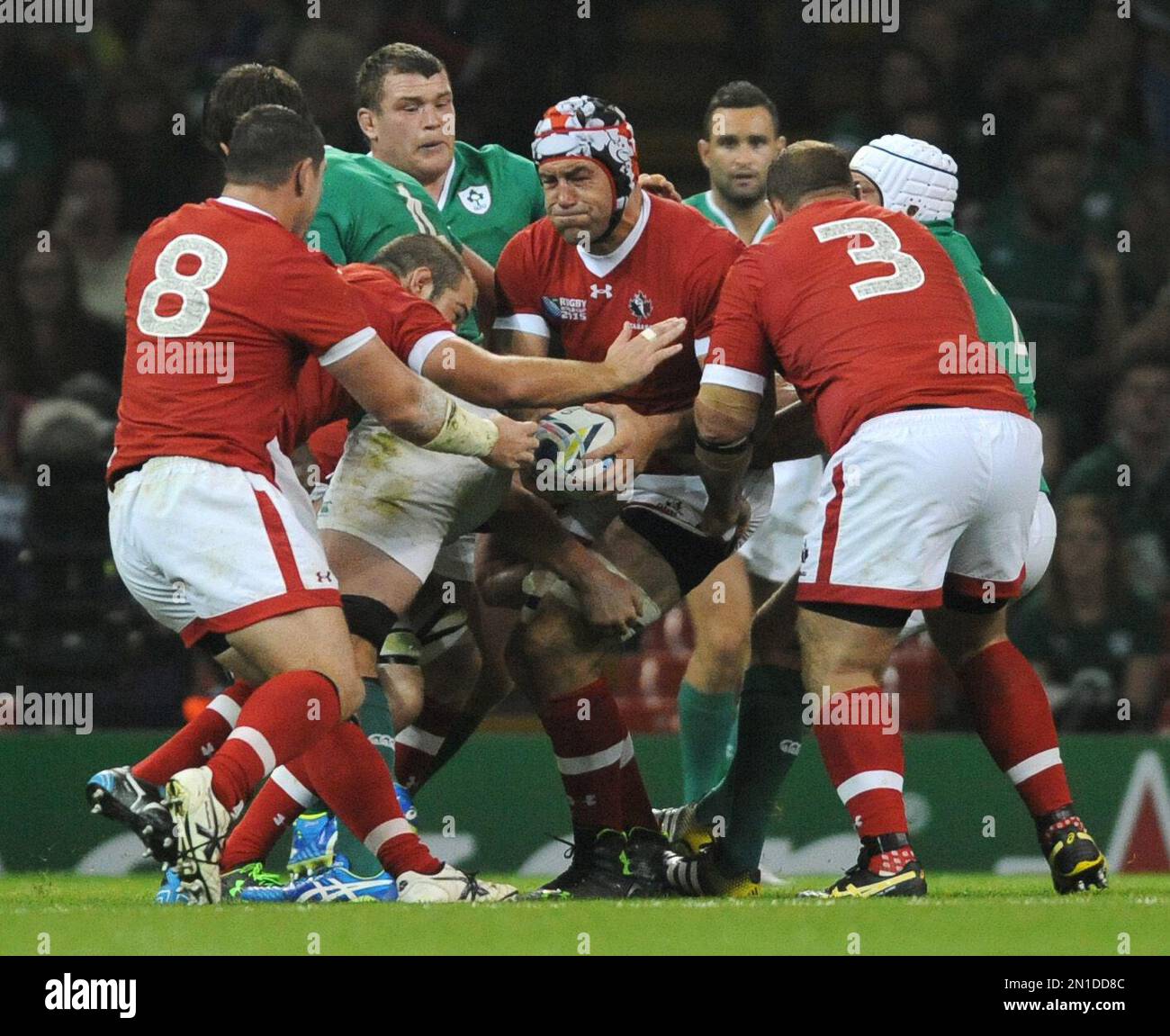 Canada's captain Jamie Cudmore, centre, during their Rugby World Cup ...
