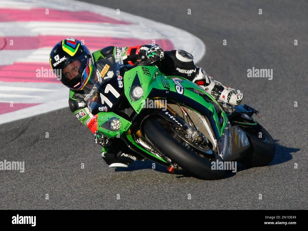 SRC Kawasaki's Fabien Foret, competes, during the 79th Bol d'Or ...