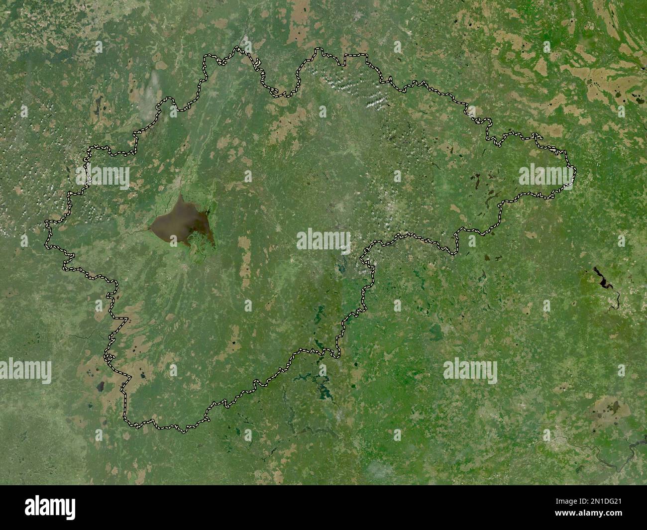 Novgorod, region of Russia. Low resolution satellite map Stock Photo ...