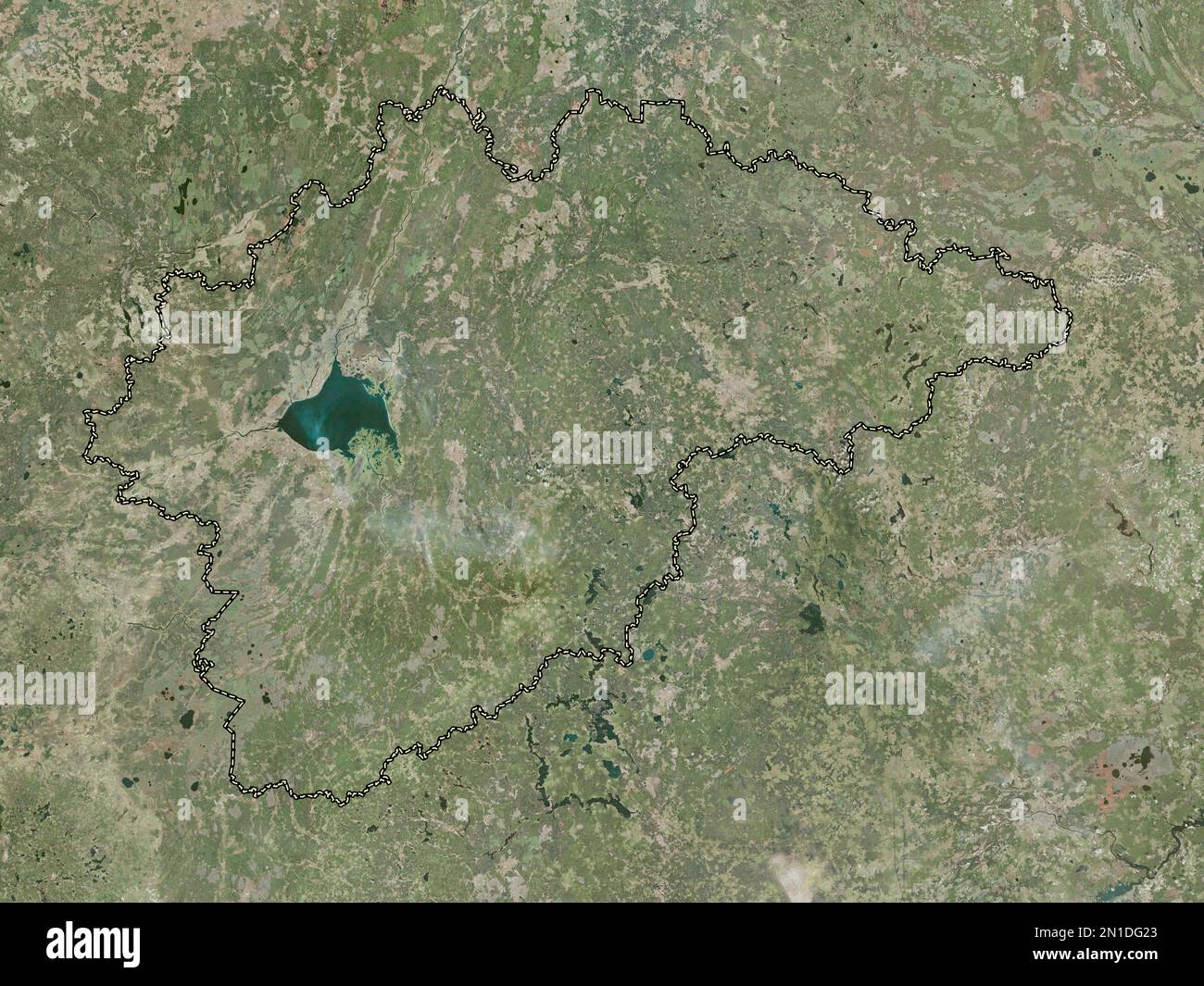Novgorod, region of Russia. High resolution satellite map Stock Photo ...