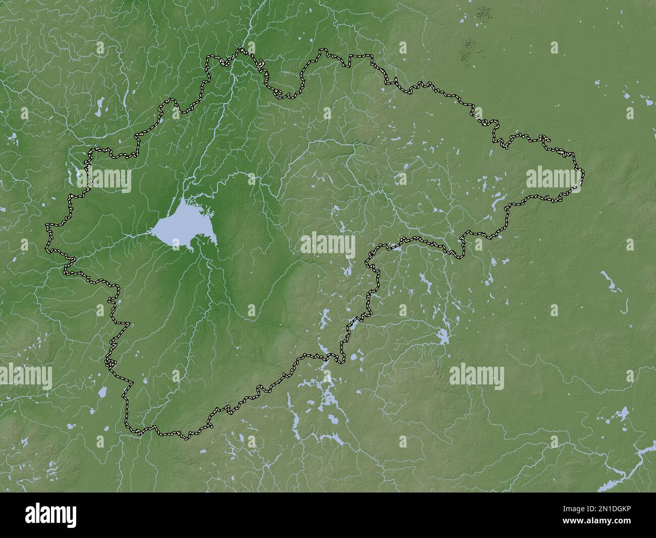 Novgorod, region of Russia. Elevation map colored in wiki style with ...
