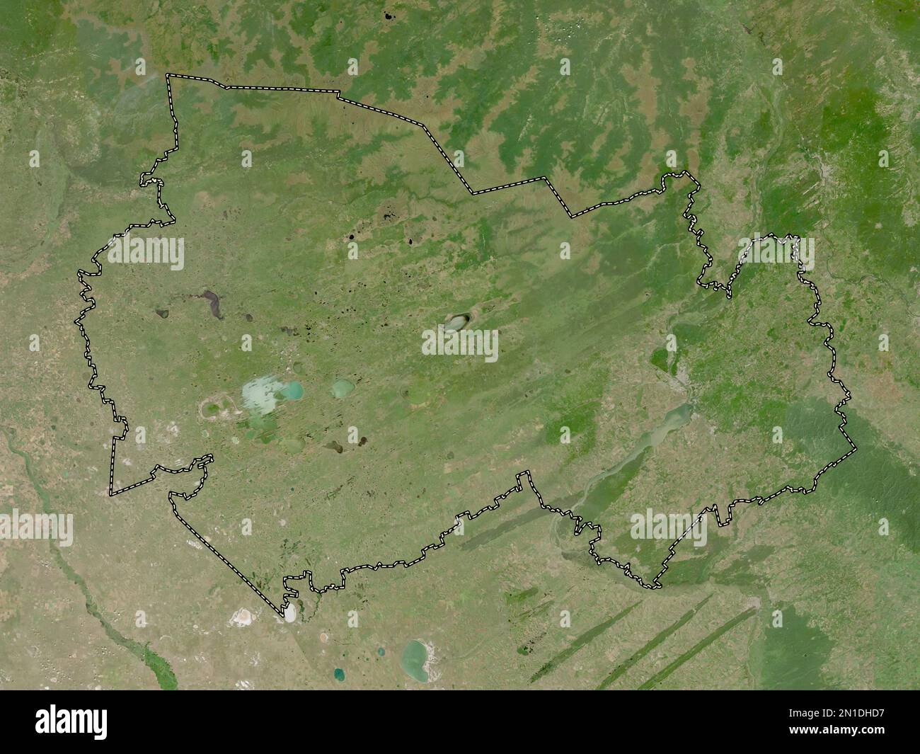 Novosibirsk, region of Russia. Low resolution satellite map Stock Photo ...