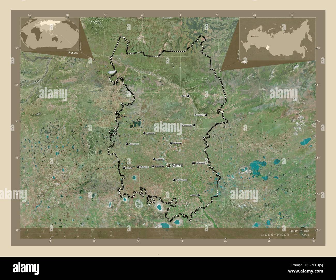 Outline map of omsk hi-res stock photography and images - Alamy