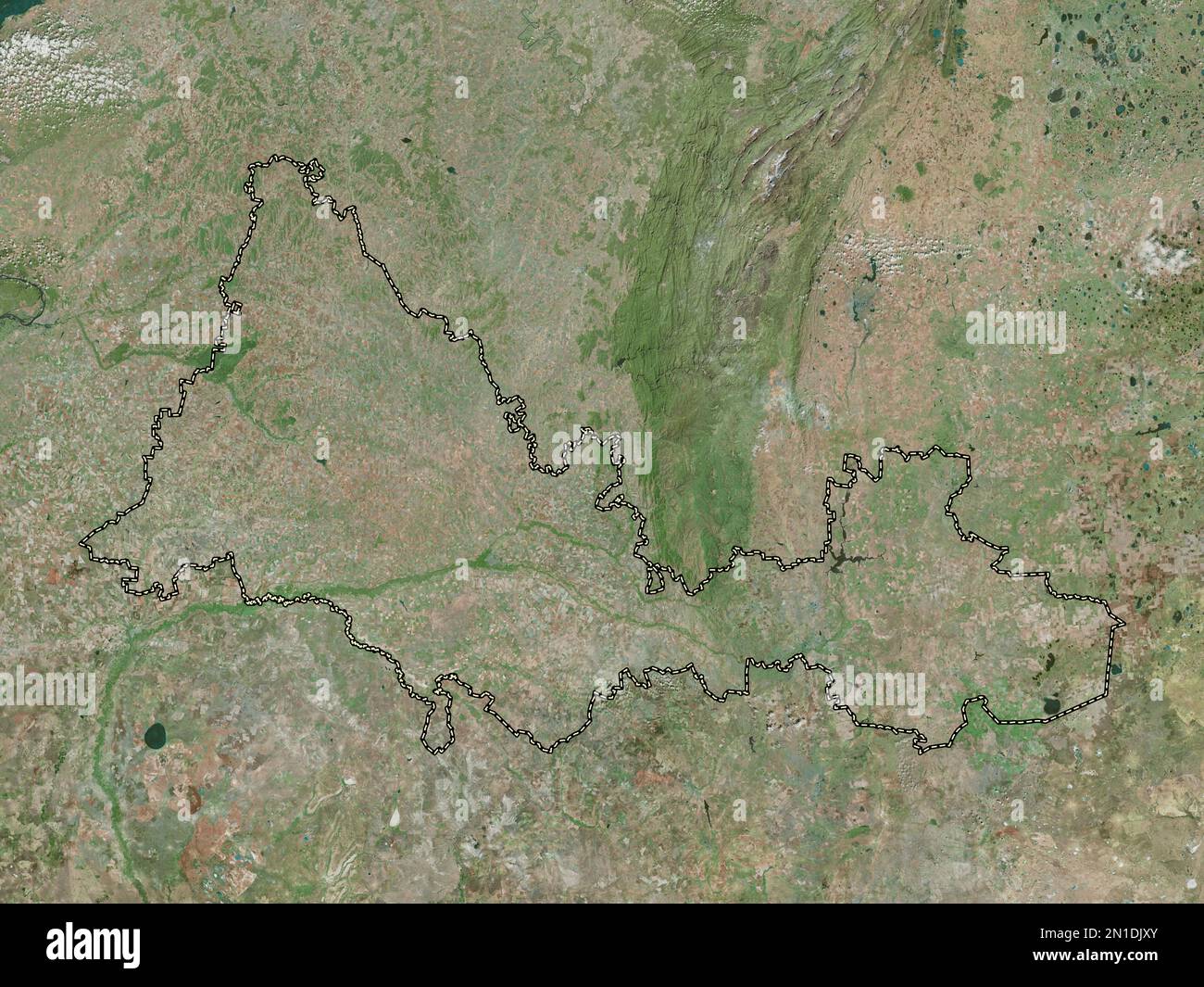 Orenburg, region of Russia. High resolution satellite map Stock Photo ...
