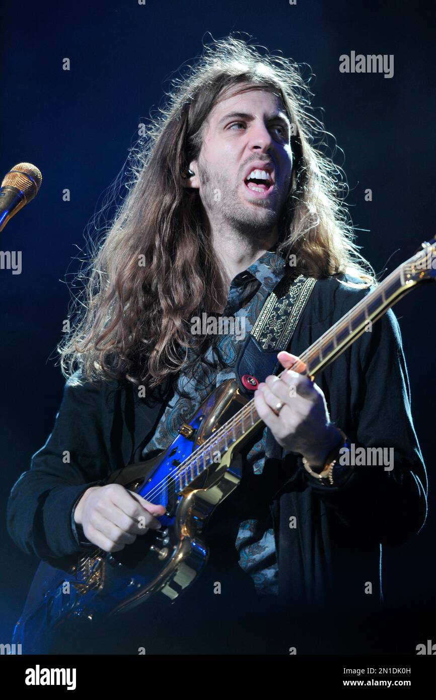 Wayne Sermon of Imagine Dragons performs at Farm Aid 30 at FirstMerit ...