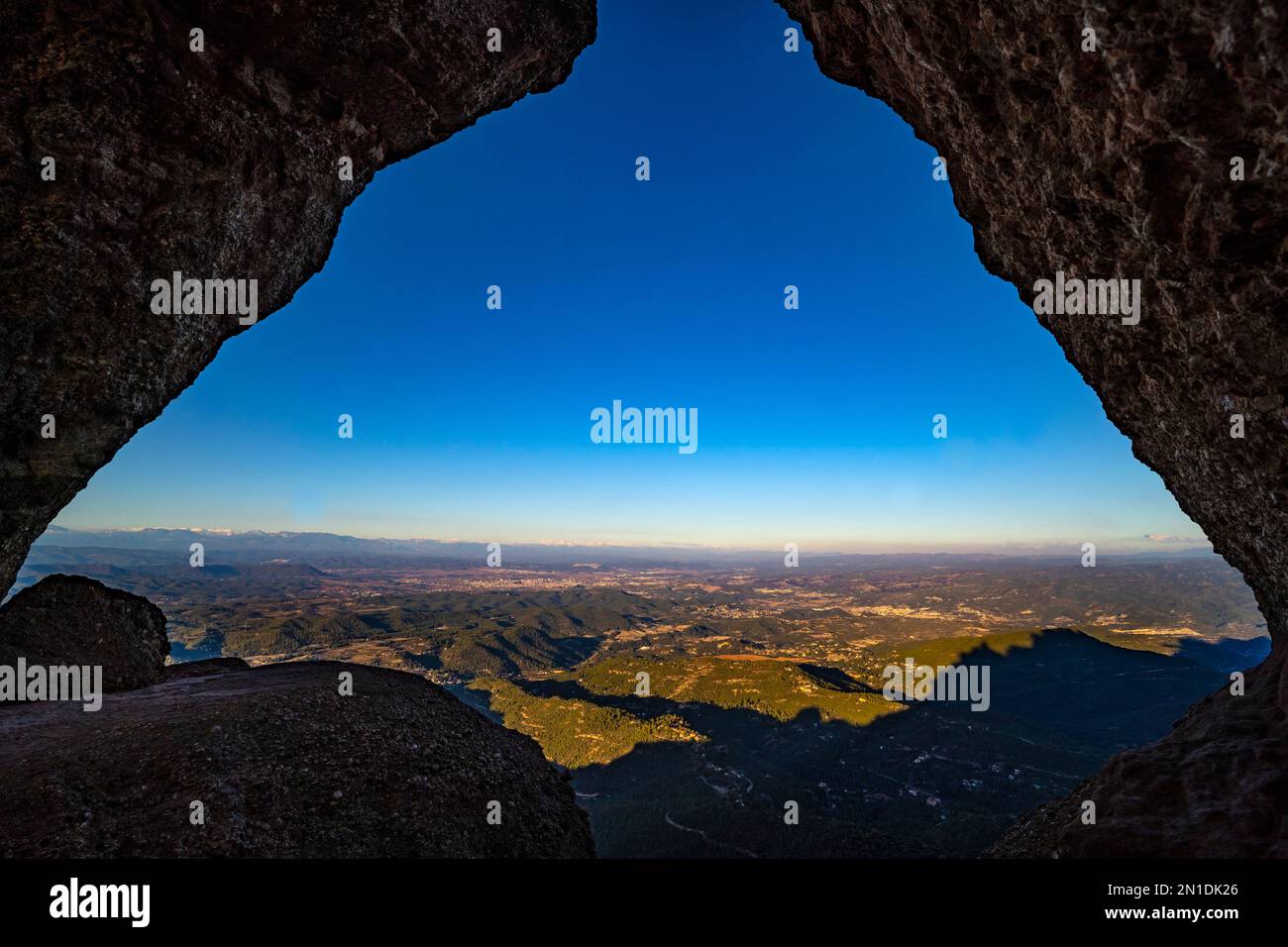 La Roca Foradada, Las Agulles, Montserrat, mountain, Catalonia, Spain ...