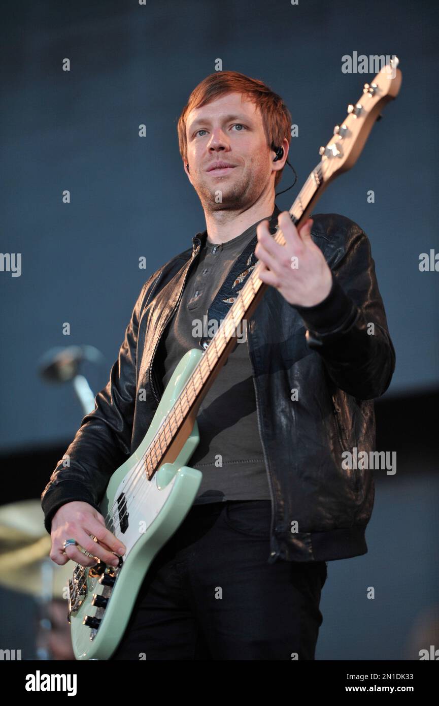 Ben McKee of Imagine Dragons performs at Farm Aid 30 at FirstMerit Bank ...