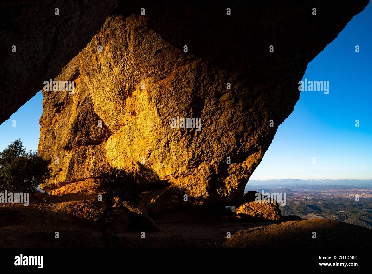 La Roca Foradada, Las Agulles, Montserrat, mountain, Catalonia, Spain ...