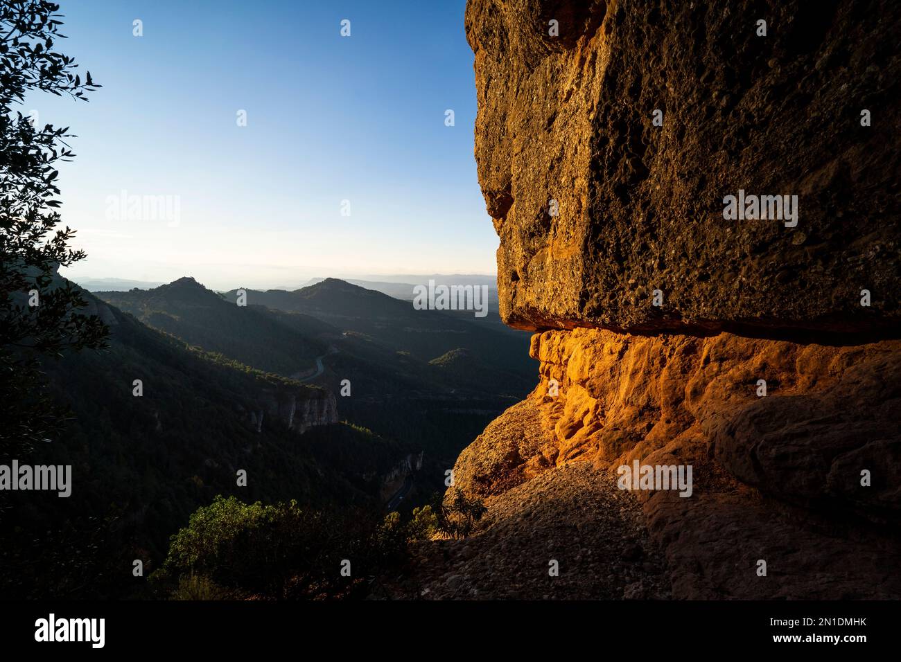 La Roca Foradada, Las Agulles, Montserrat, mountain, Catalonia, Spain ...