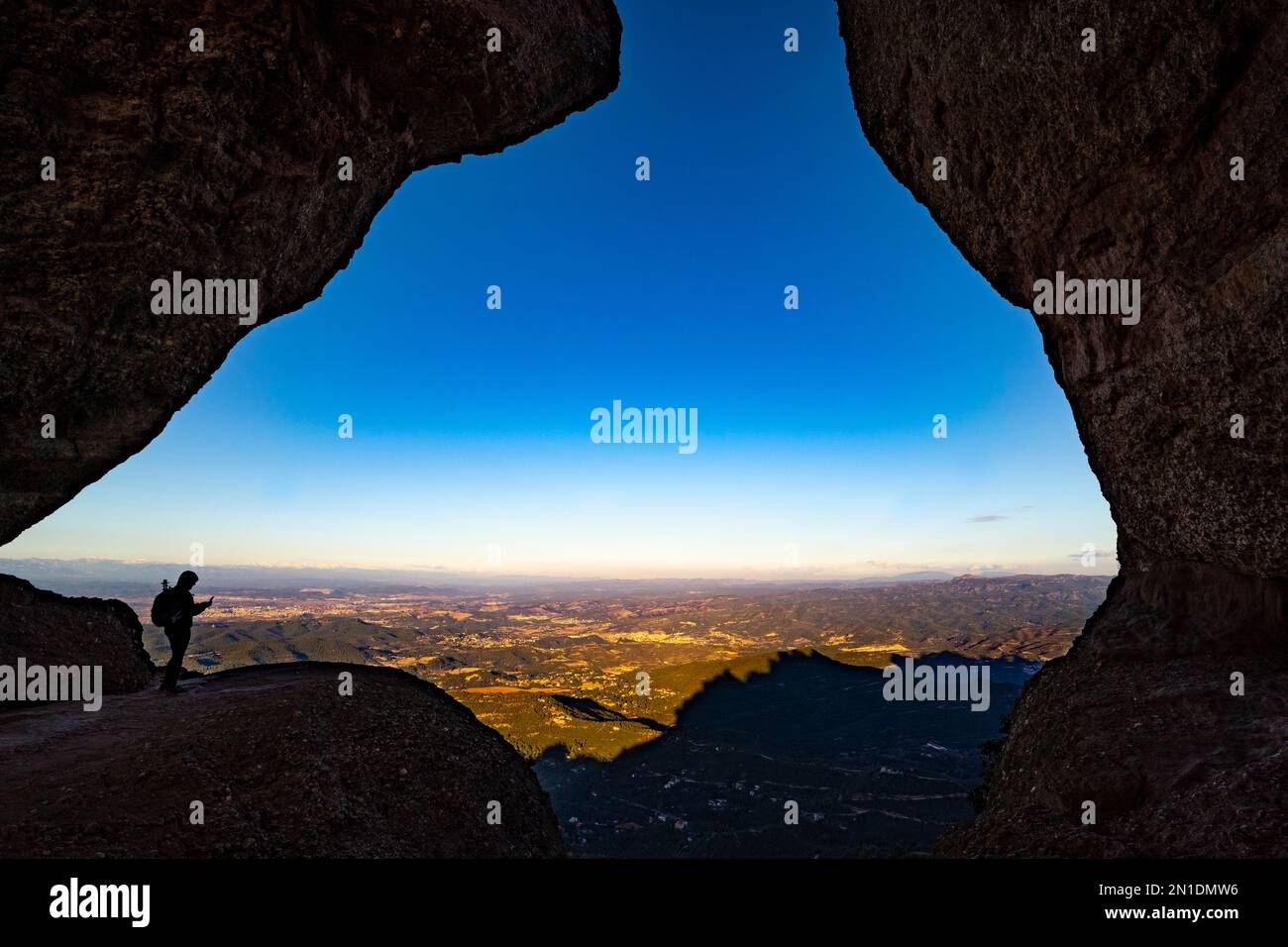 La Roca Foradada, Las Agulles, Montserrat, mountain, Catalonia, Spain ...