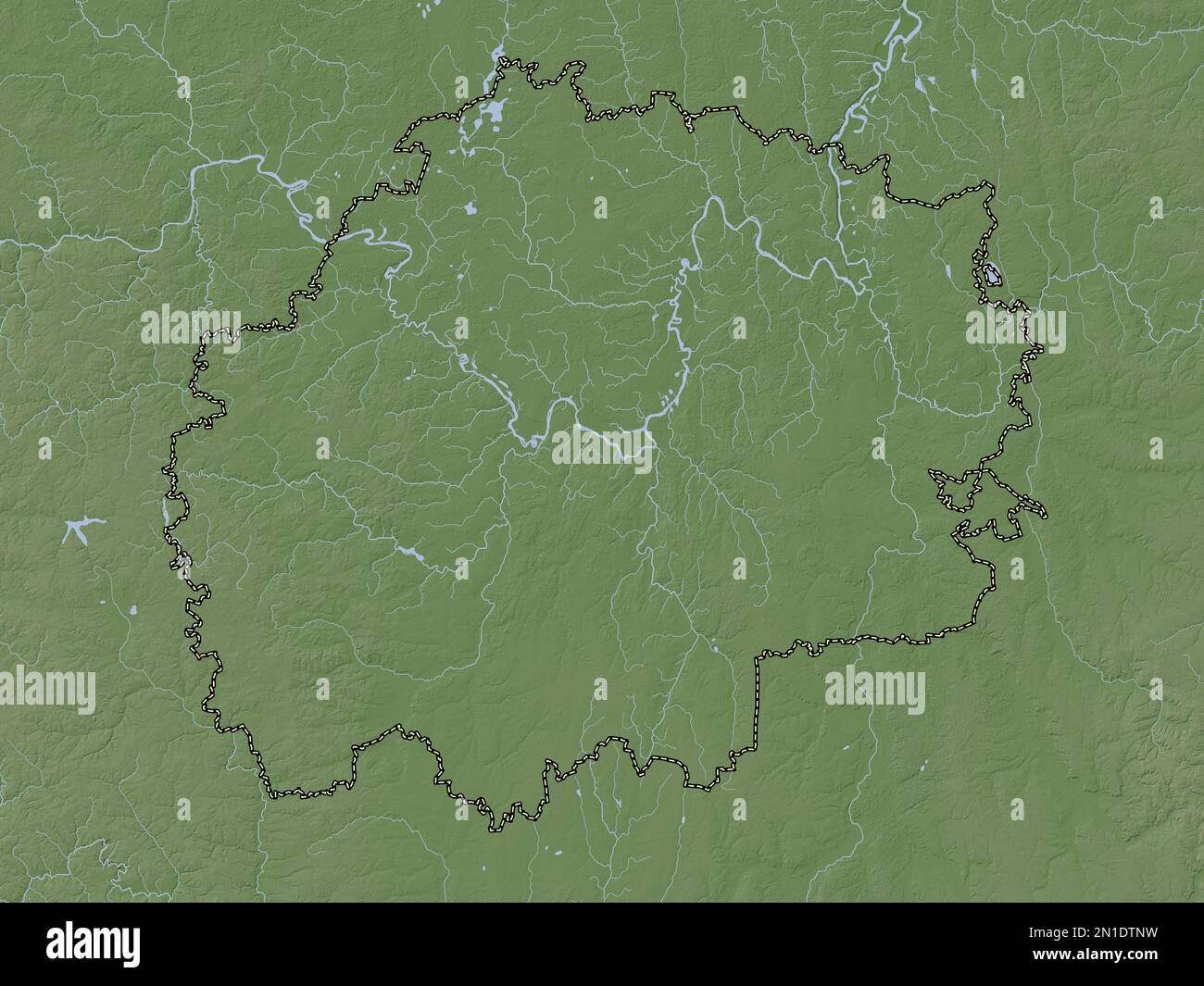 Ryazan', region of Russia. Elevation map colored in wiki style with ...