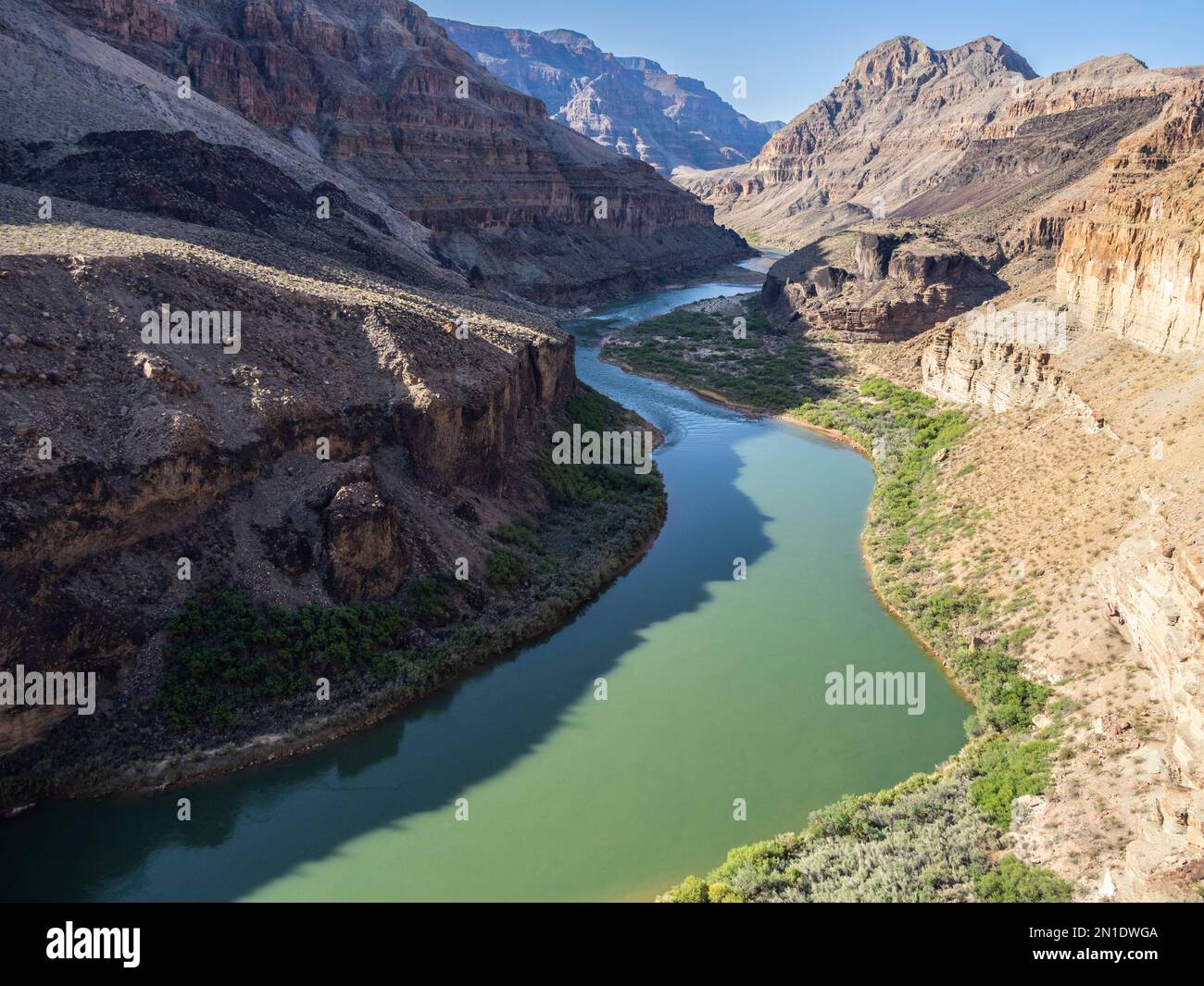 Whitmore Canyon from the helicopter, just before river mile 187, Grand ...