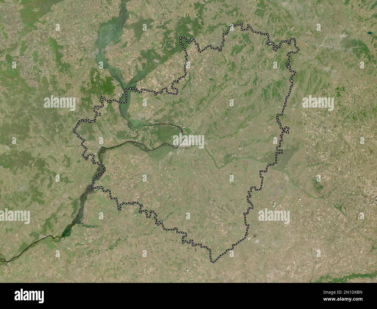 Samara, region of Russia. Low resolution satellite map Stock Photo - Alamy