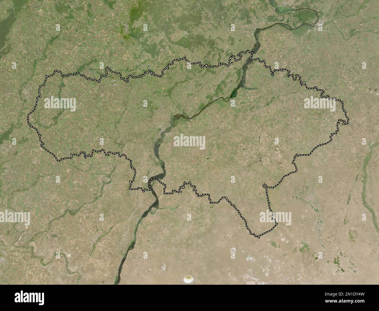 Saratov, region of Russia. Low resolution satellite map Stock Photo - Alamy
