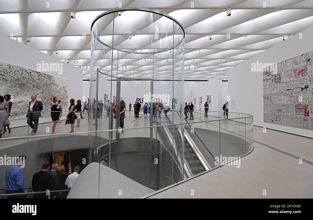 The interior of the new The Broad museum is seen downtown Los Angeles ...