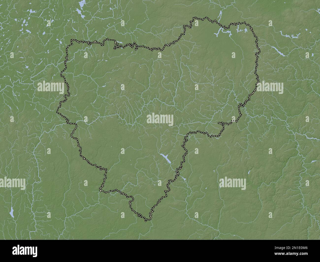 Smolensk, region of Russia. Elevation map colored in wiki style with ...
