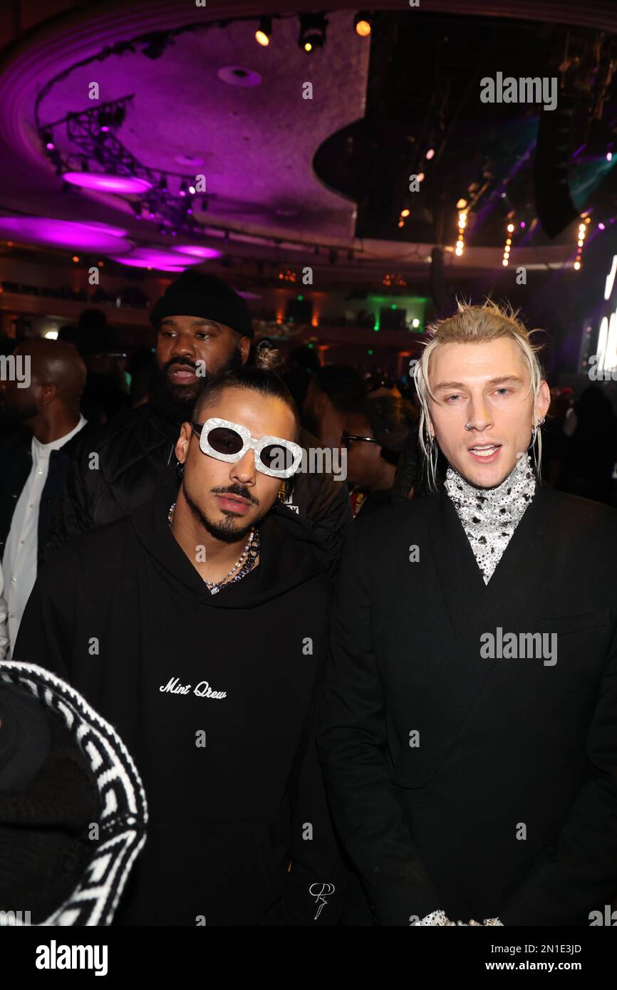 Los Angles, Ca. 4th Feb, 2023. Quincy Brown and Machine Gun Kelly at ...