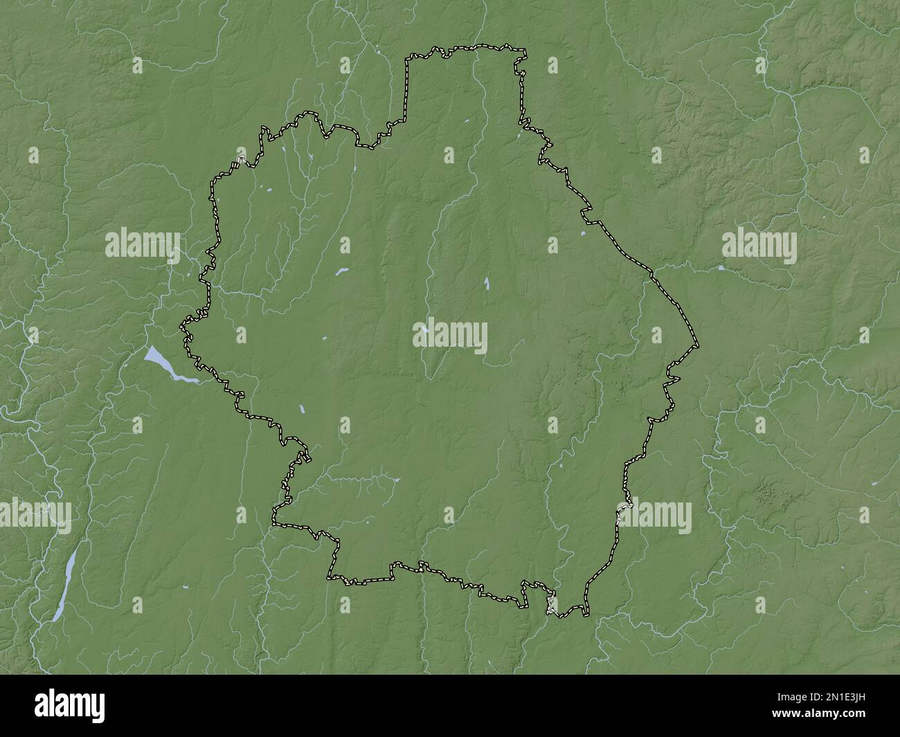 Tambov, region of Russia. Elevation map colored in wiki style with ...