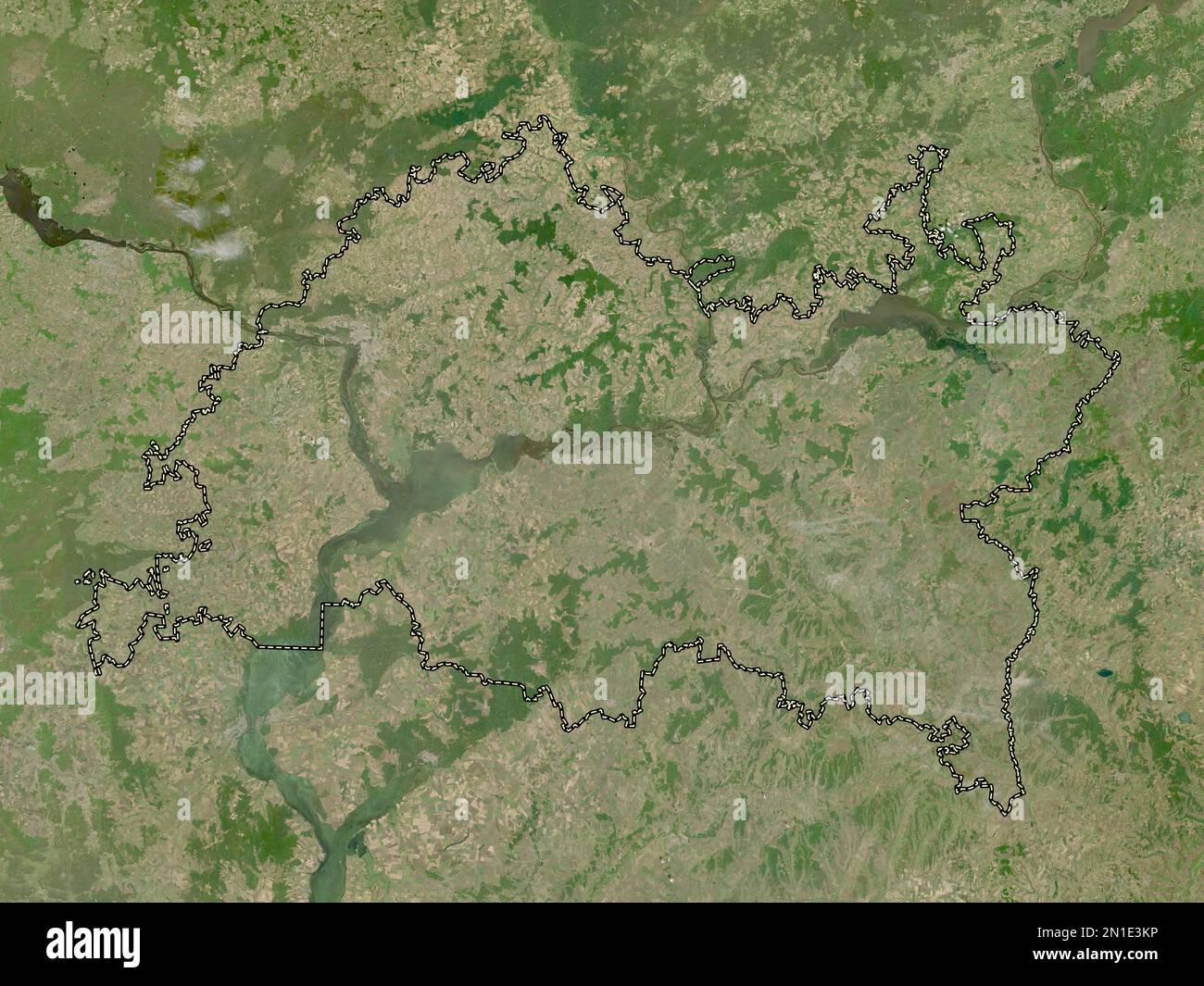 Tatarstan, republic of Russia. Low resolution satellite map Stock Photo ...