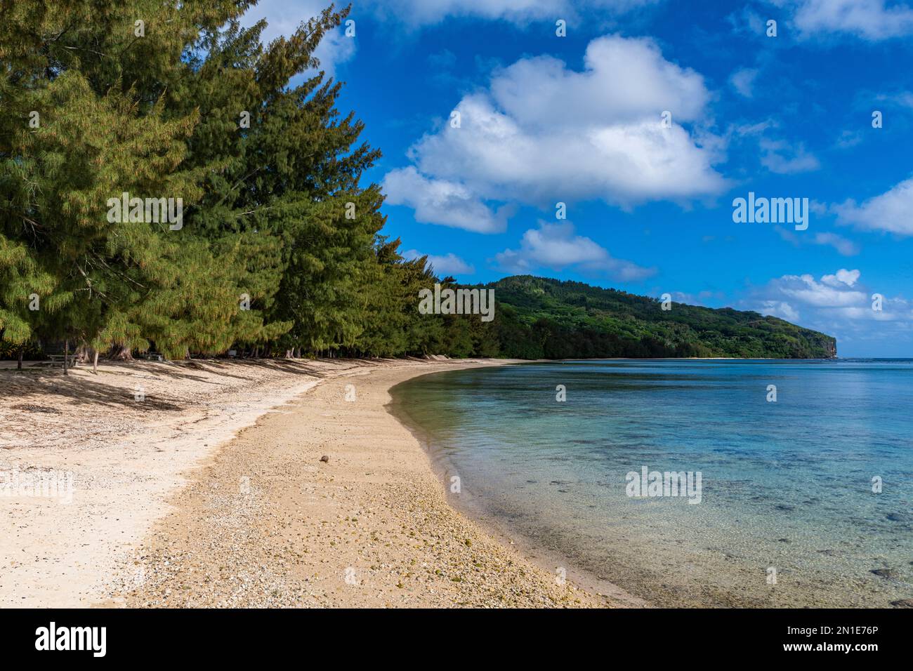Coral beach in Avera, Rurutu, Austral islands, French Polynesia, South ...
