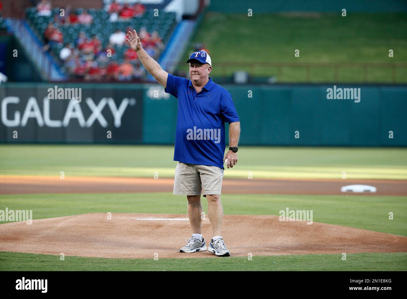 Rockwall, Texas Constable Randy Earl Parks waves before throwing out ...