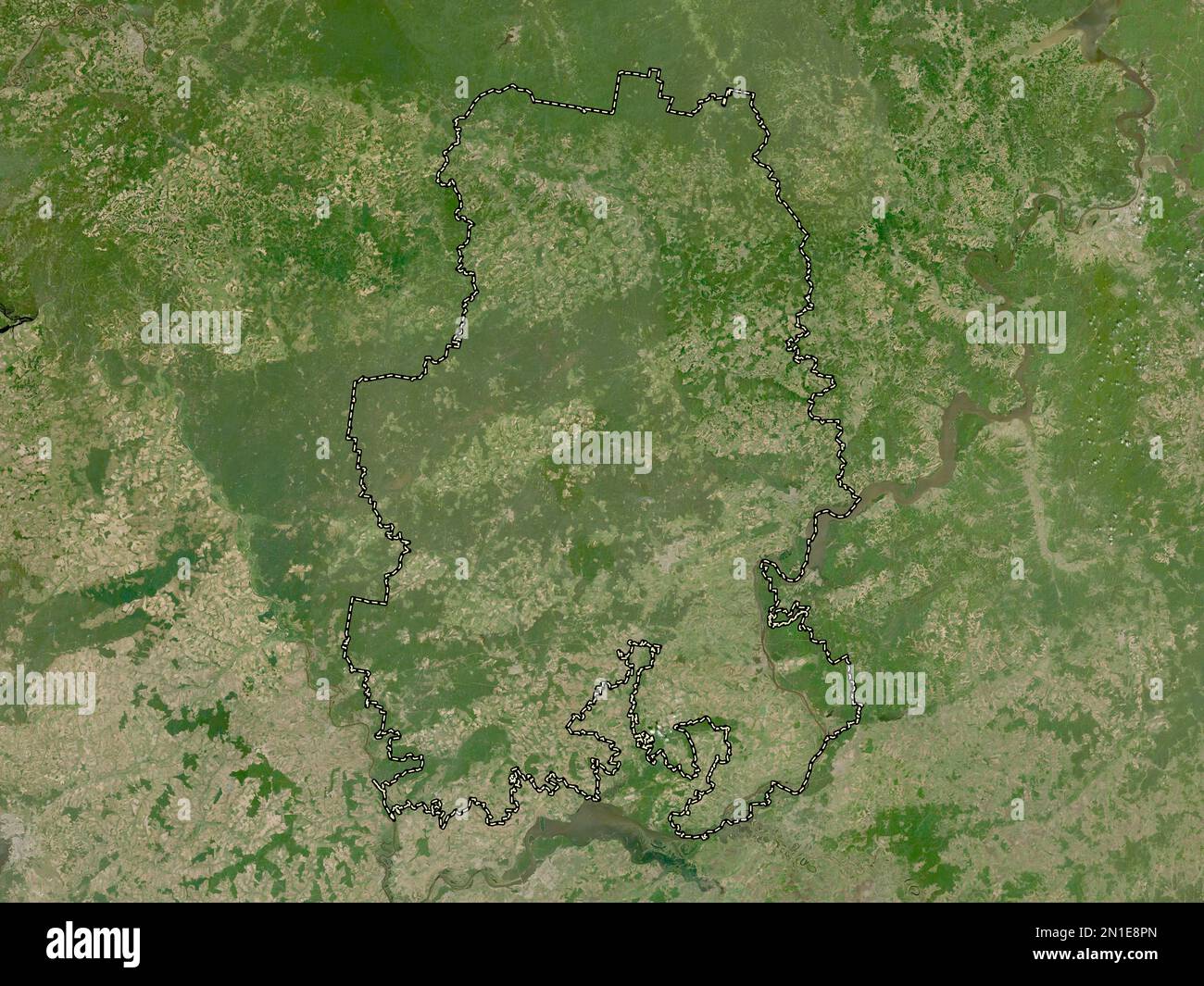 Udmurt, republic of Russia. Low resolution satellite map Stock Photo ...
