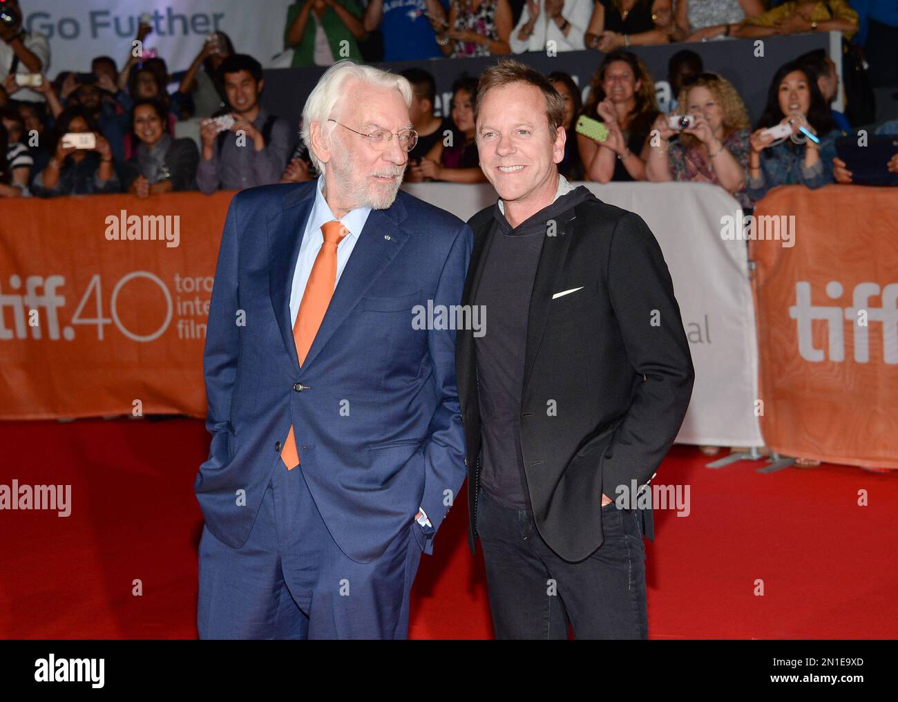 Actors Donald Sutherland, left, and Kiefer Sutherland attend the ...