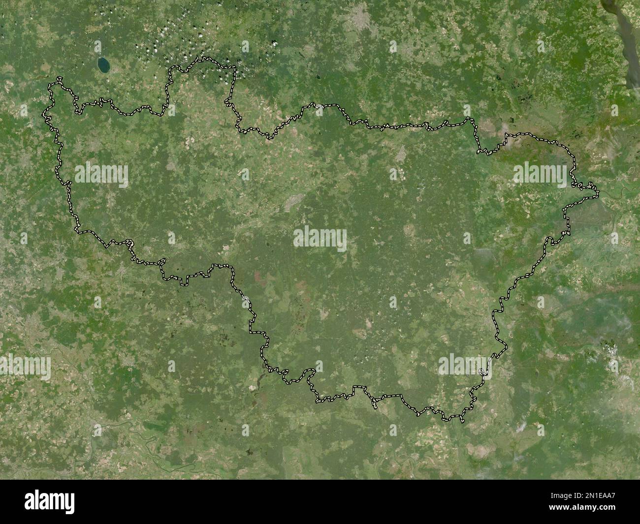 Vladimir, region of Russia. Low resolution satellite map Stock Photo ...