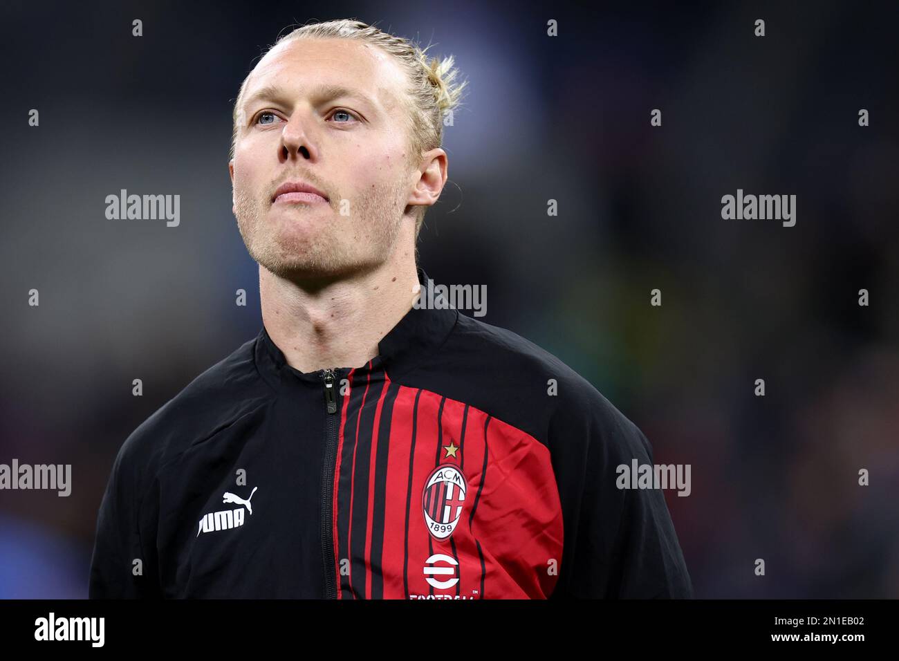 Simon Kjaer of Ac Milan looks on during the Serie A match beetween Fc ...