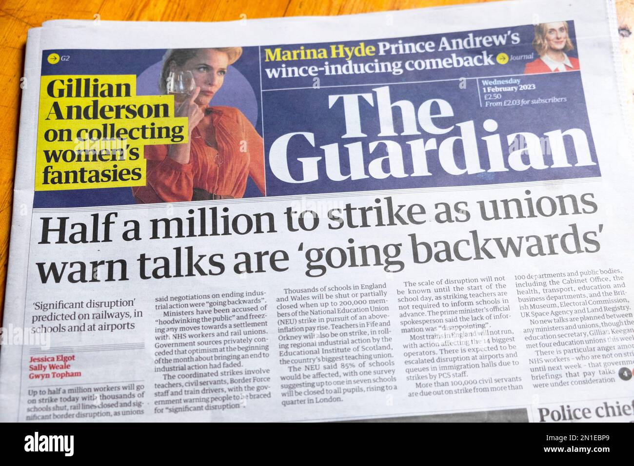 'Half a million to strike as unions warn talks are 'going backwards' Guardian newspaper headline ...