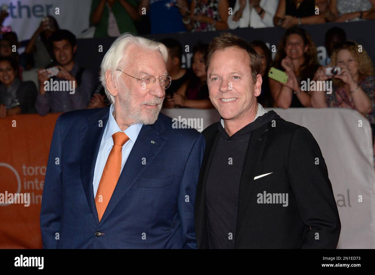 Donald Sutherland, left, and his son Kiefer Sutherland attend the ...