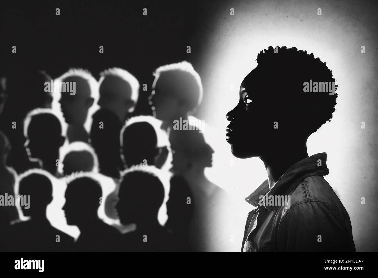 Discrimination. Fight Racism black lives matter for protest, rally, or ...