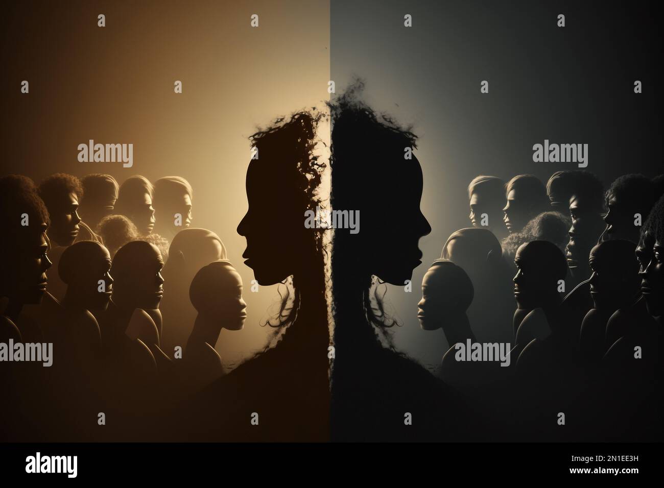 Discrimination. Fight Racism black lives matter for protest, rally, or ...