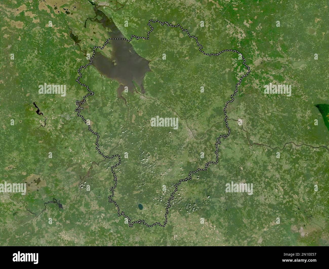 Yaroslavl', region of Russia. Low resolution satellite map Stock Photo ...