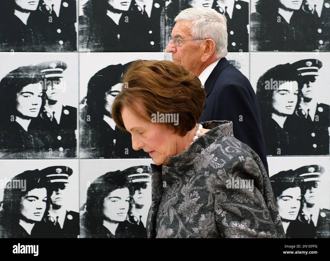 Eli Broad and his wife Edythe take a walk through his new museum called ...
