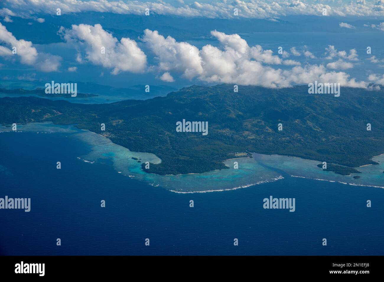Aerial of Vanua Levu, Fiji, South Pacific, Pacific Stock Photo - Alamy