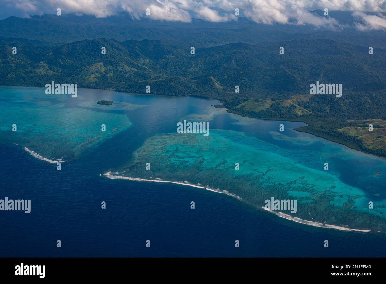 Aerial of Vanua Levu, Fiji, South Pacific, Pacific Stock Photo - Alamy