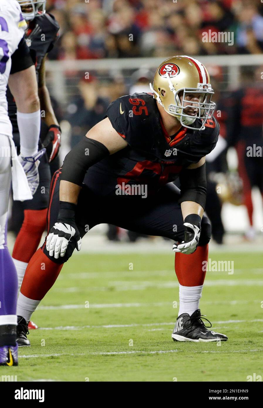 San Francisco 49ers offensive guard Jordan Devey during an NFL football ...