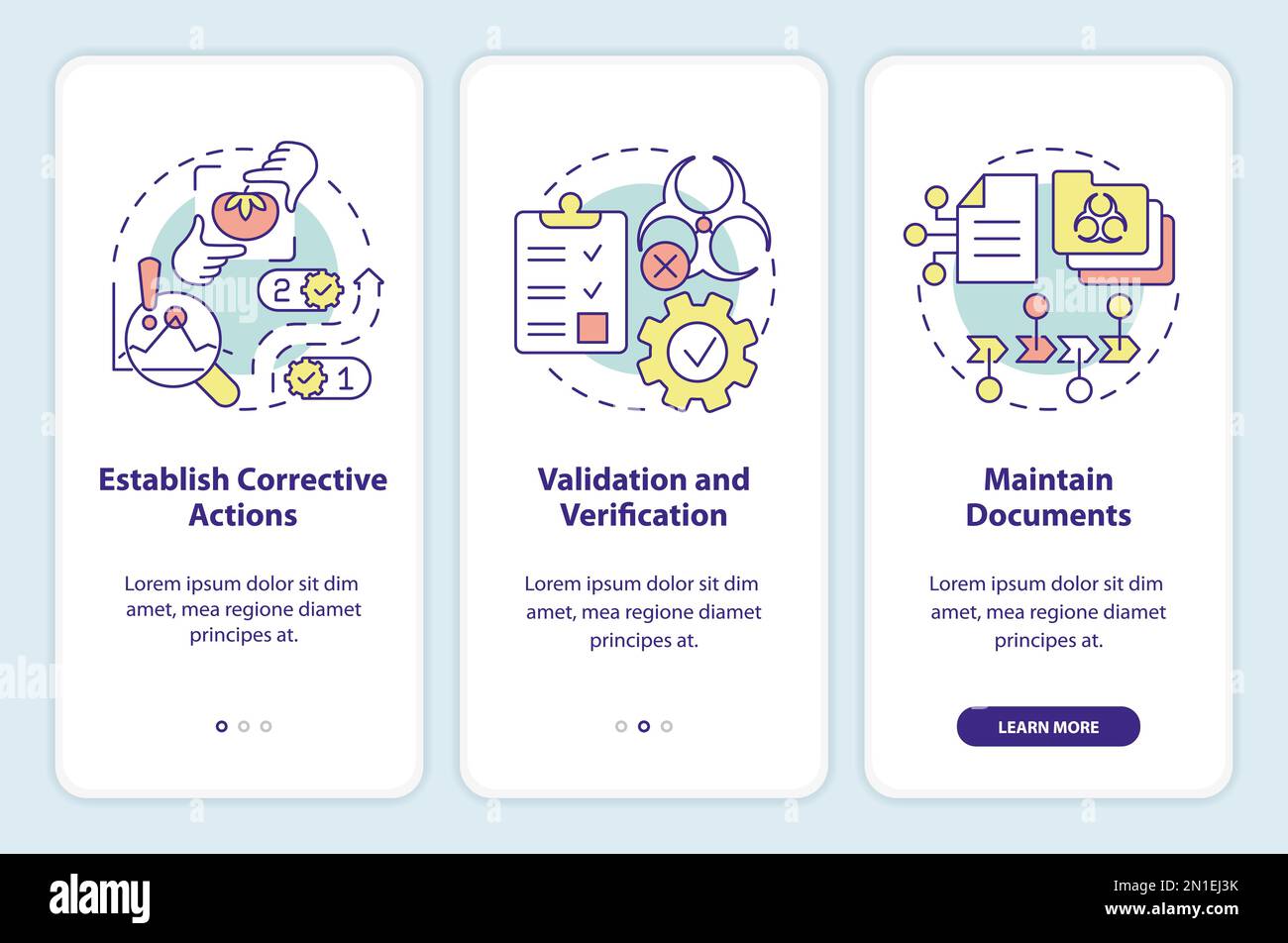 Principles of HACCP onboarding mobile app screen Stock Vector Image & Art - Alamy