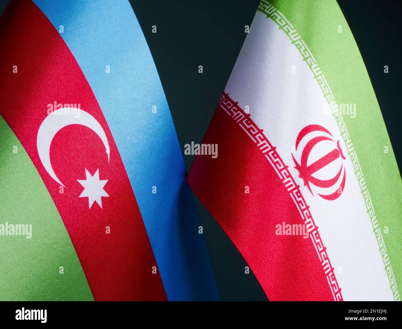Flags of Iran and Azerbaijan side by side Stock Photo - Alamy