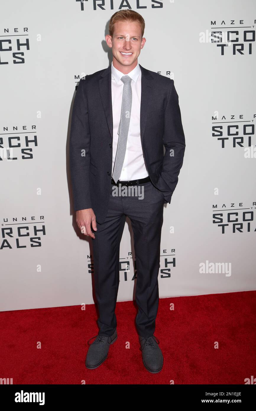 Chris Sheffield attends the premiere of "Maze Runner: The Scorch Trials ...