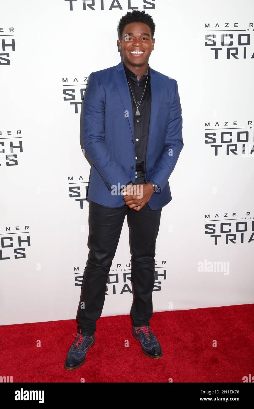 Dexter Darden attends the premiere of "Maze Runner: The Scorch Trials ...