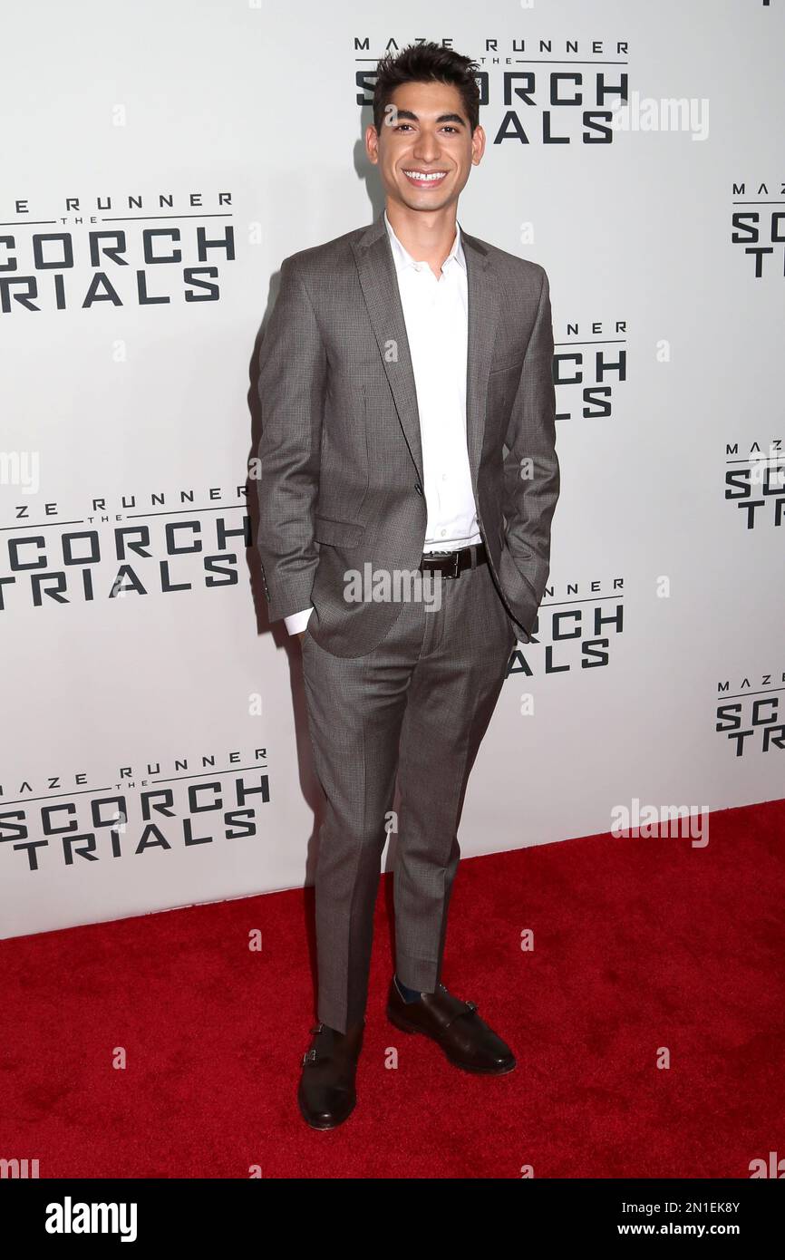 Alex Flores attends the premiere of "Maze Runner: The Scorch Trials" at ...