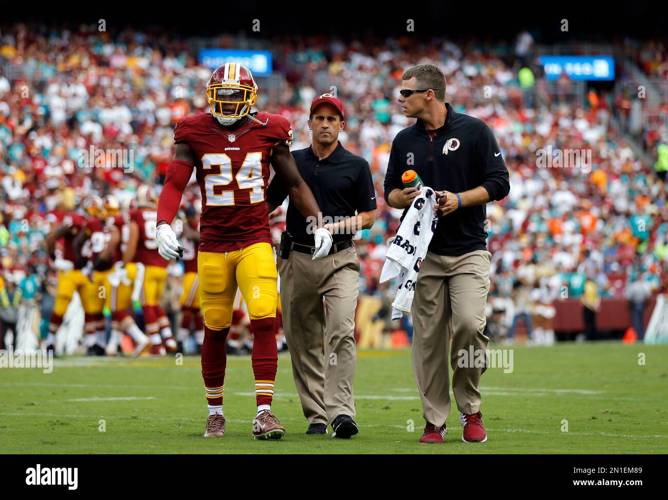 Washington Redskins strong safety Duke Ihenacho (24) walks off the ...
