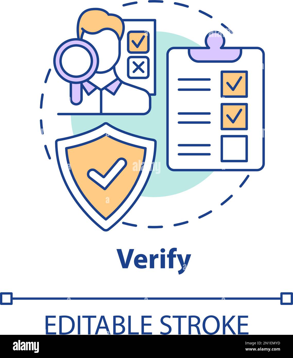 Verify concept icon Stock Vector Image & Art - Alamy