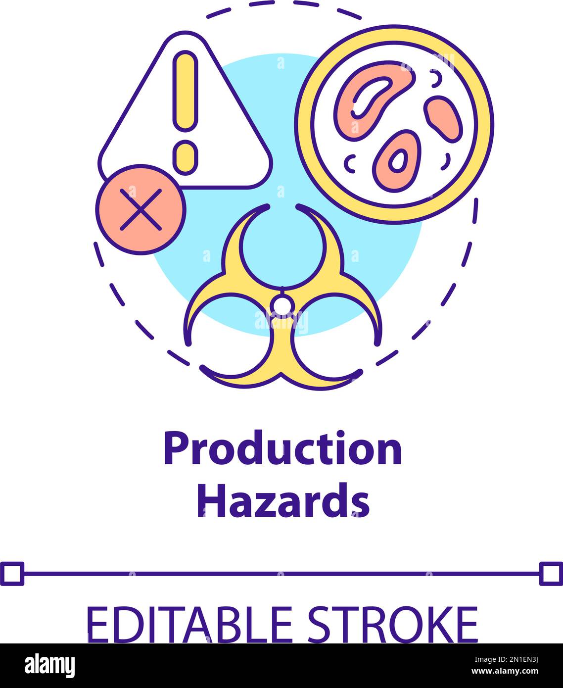 Production hazards concept icon Stock Vector Image & Art - Alamy